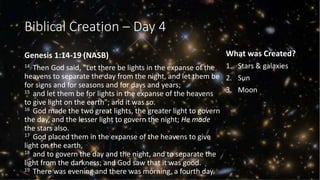 Biblical creationism and real science week 2 | PPTX