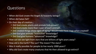 Biblical creationism and real science week 2 | PPT