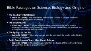 Biblical creationism and real science week 8 | PPT