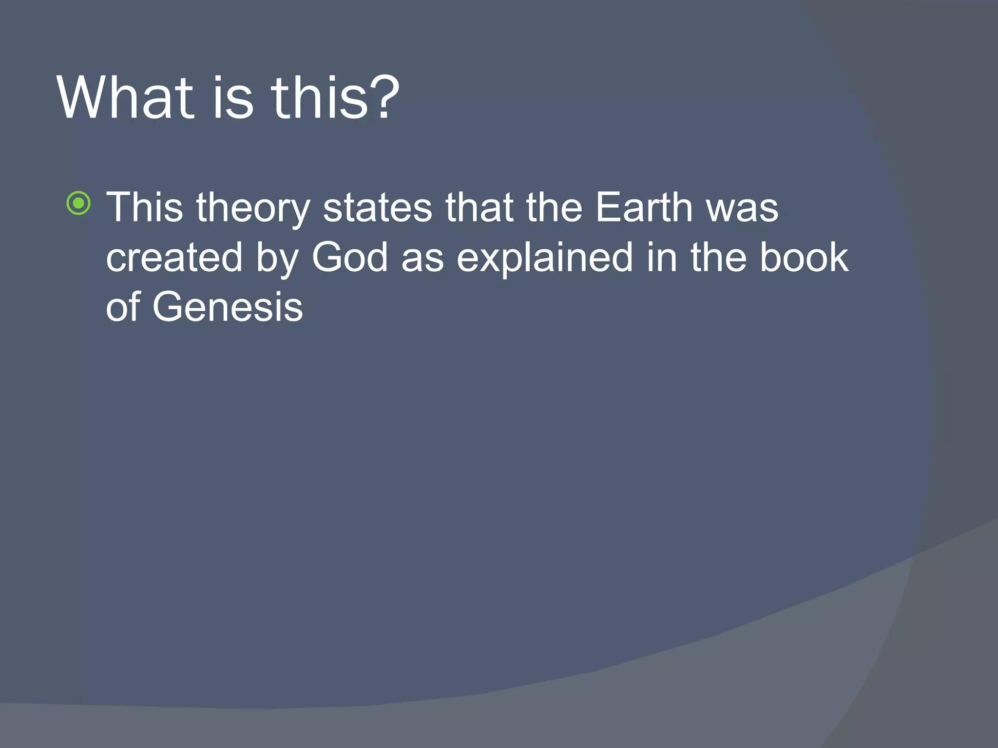 Biblical Creationist Theory | PPT