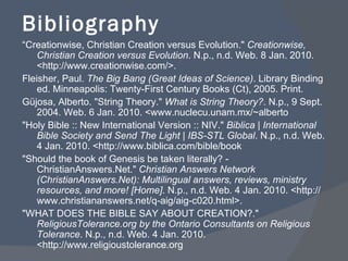 Biblical Creationist Theory | PPT