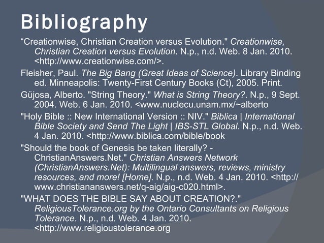 Biblical Creationist Theory | PPT