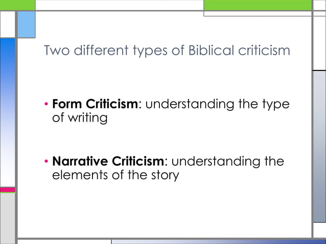 Biblical criticism | PPTX