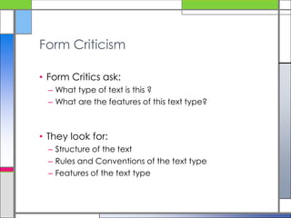 Biblical criticism | PPTX