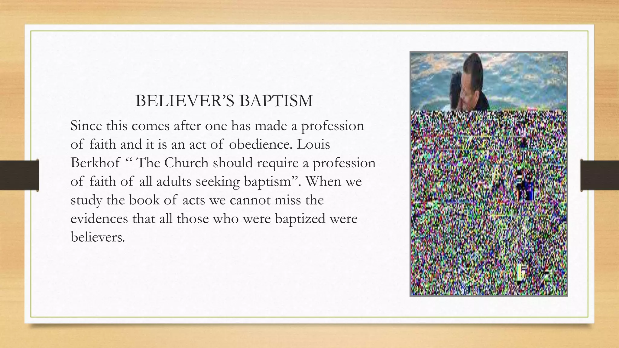 Biblical doctrine of baptism | PPTX