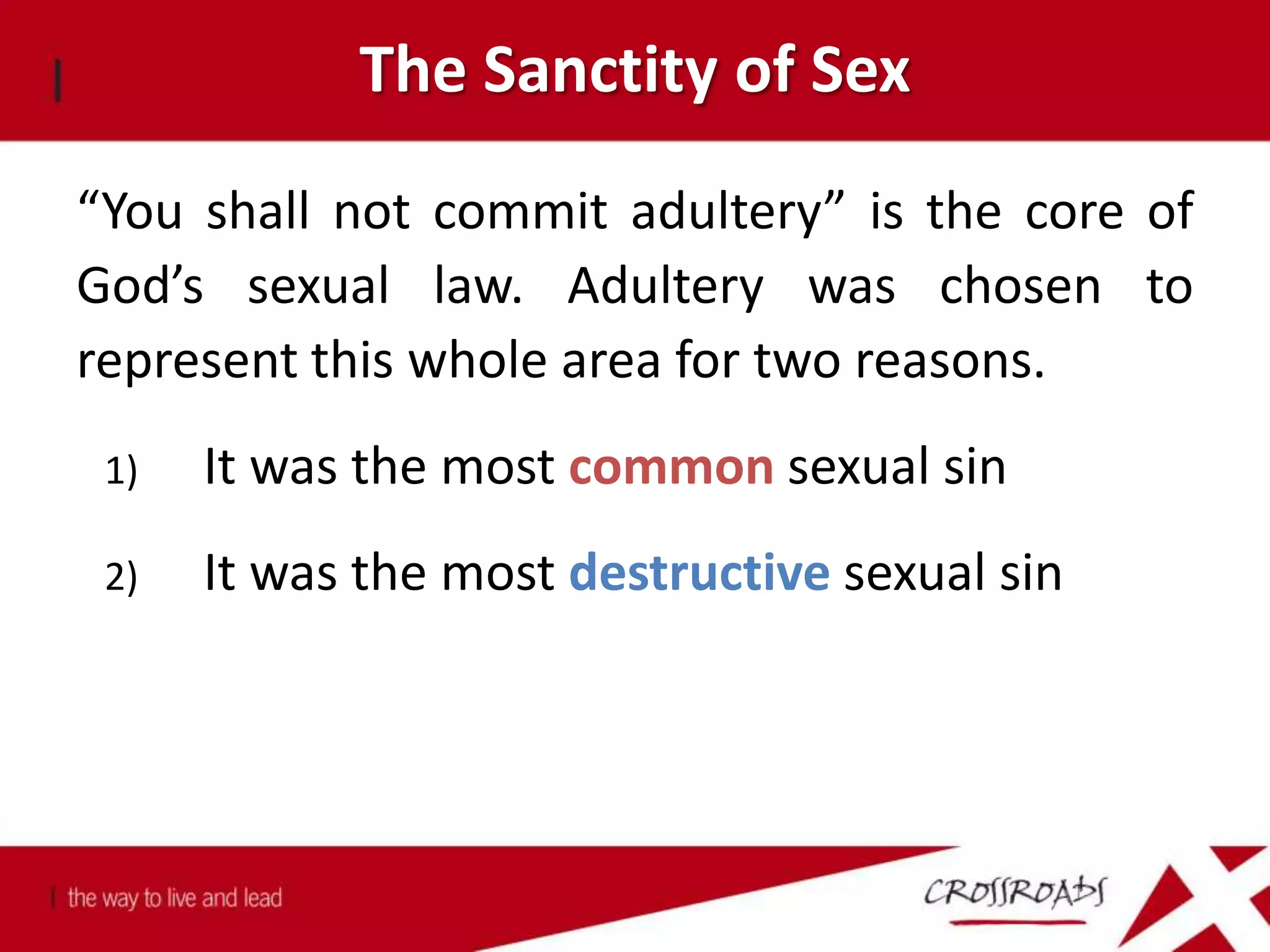 Biblical Ethics 5 Love For Neighbour 3 Sex Ppt