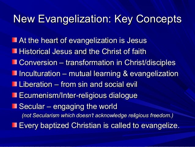 New Evangelization Meaning