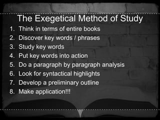 Biblical Exegesis Overview | PPTX