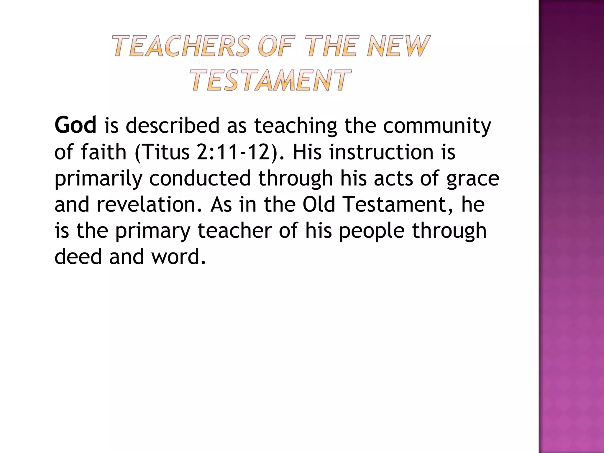 Biblical foundations of christian education (3) | PPT