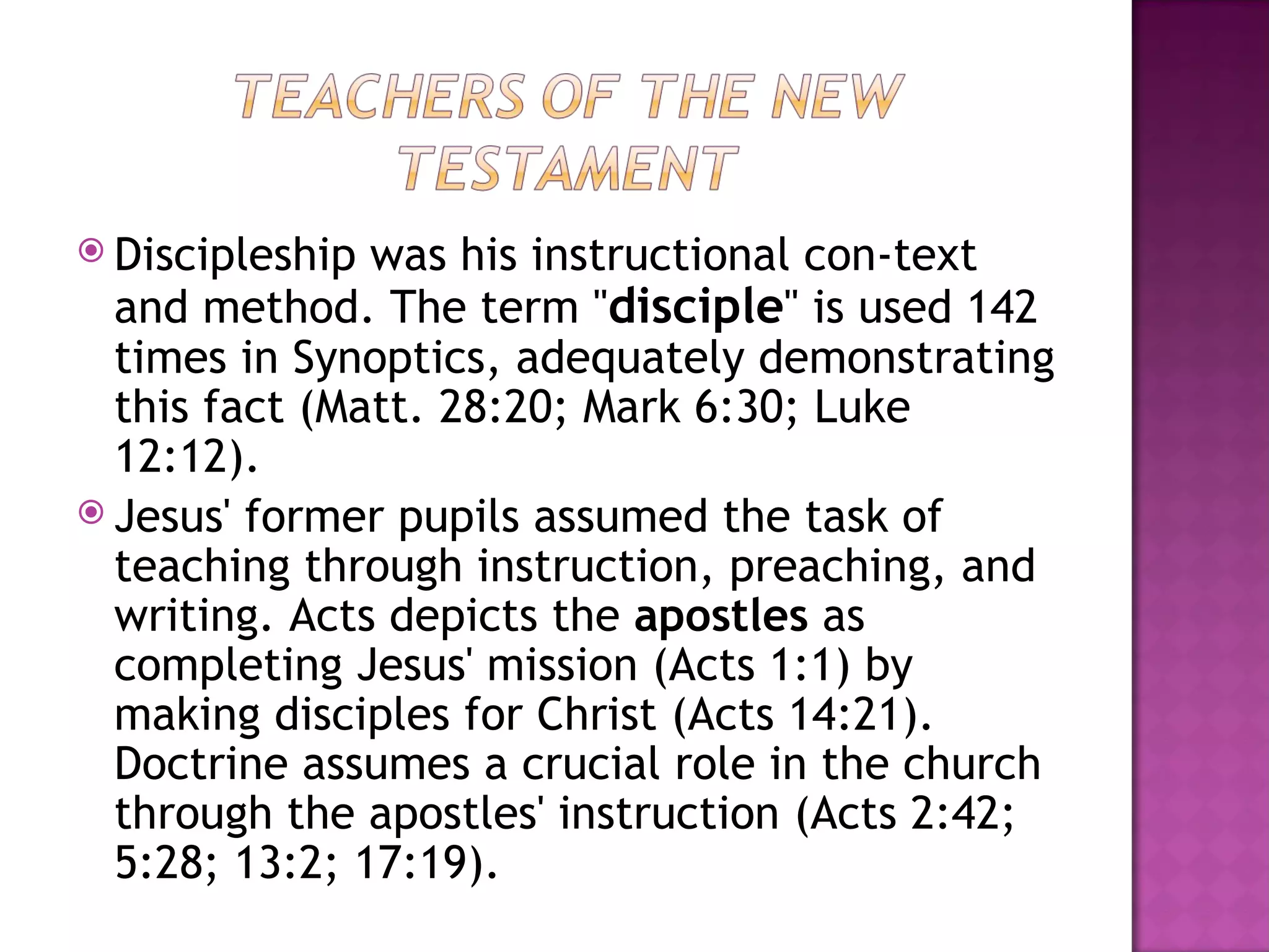Biblical foundations of christian education (3) | PPT