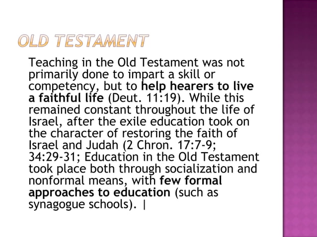 Biblical foundations of christian education (3) | PPT