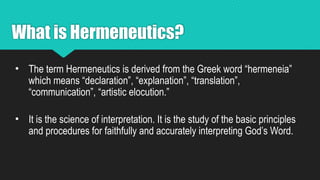 Biblical Hermeneutics Presentation 1 Introduction.pptx