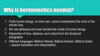 Biblical Hermeneutics Presentation 1 Introduction.pptx