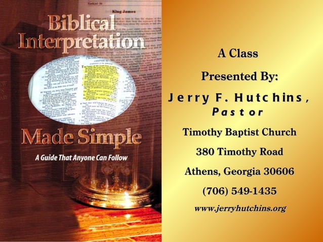 Biblical interpretation final | PPT