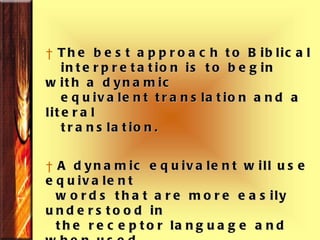 Biblical interpretation final | PPT