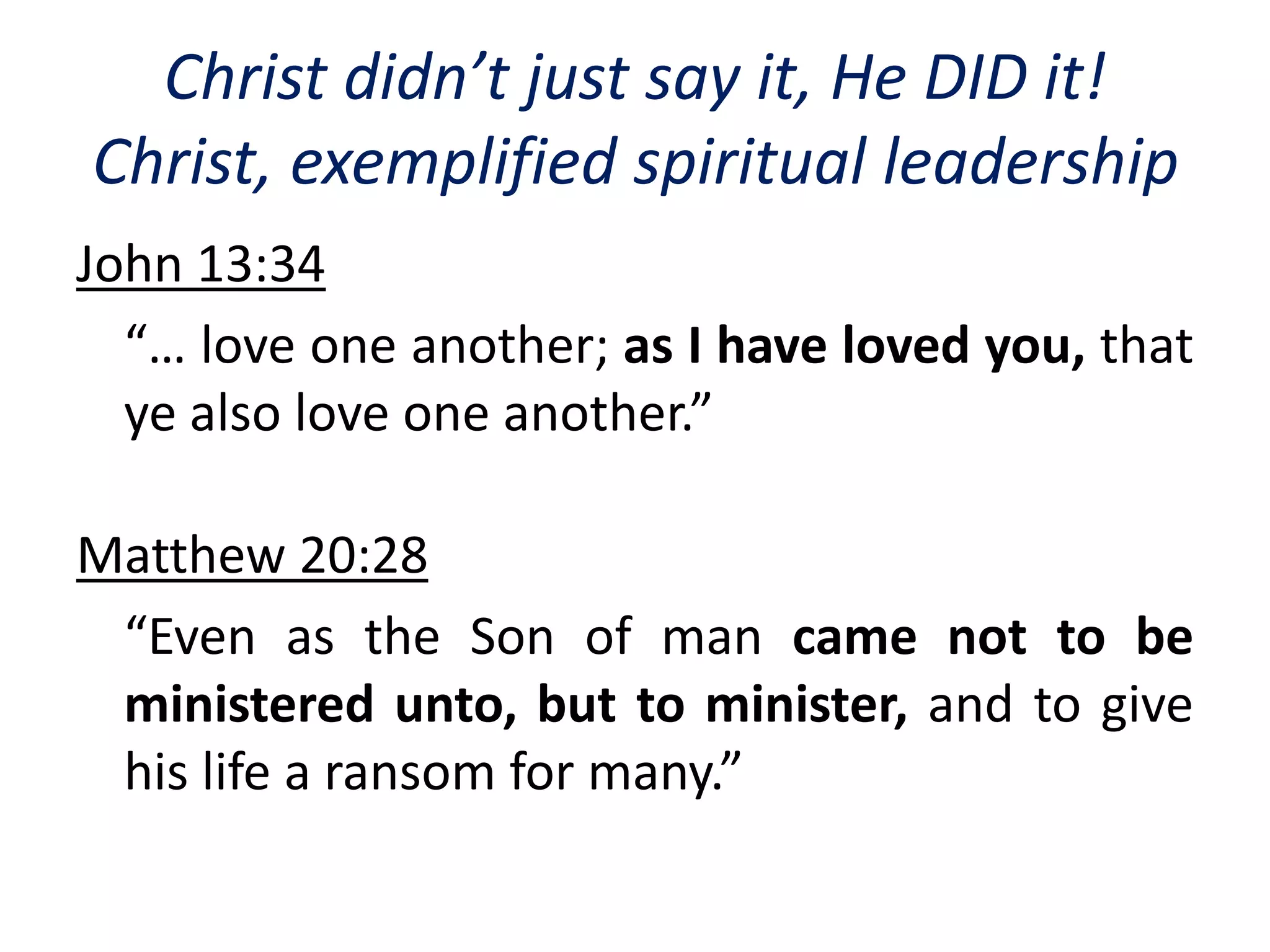 Biblical-Spiritual Leadership | PPTX