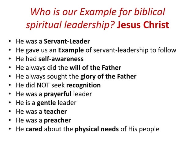 Biblical-Spiritual Leadership | PPTX