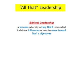 Biblical leadership | PPTX