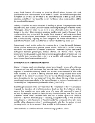 Biblical literary criticism | PDF