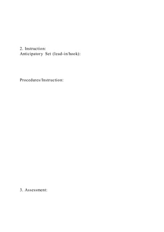 Biblically Integrated Lesson Plan Subject | PDF