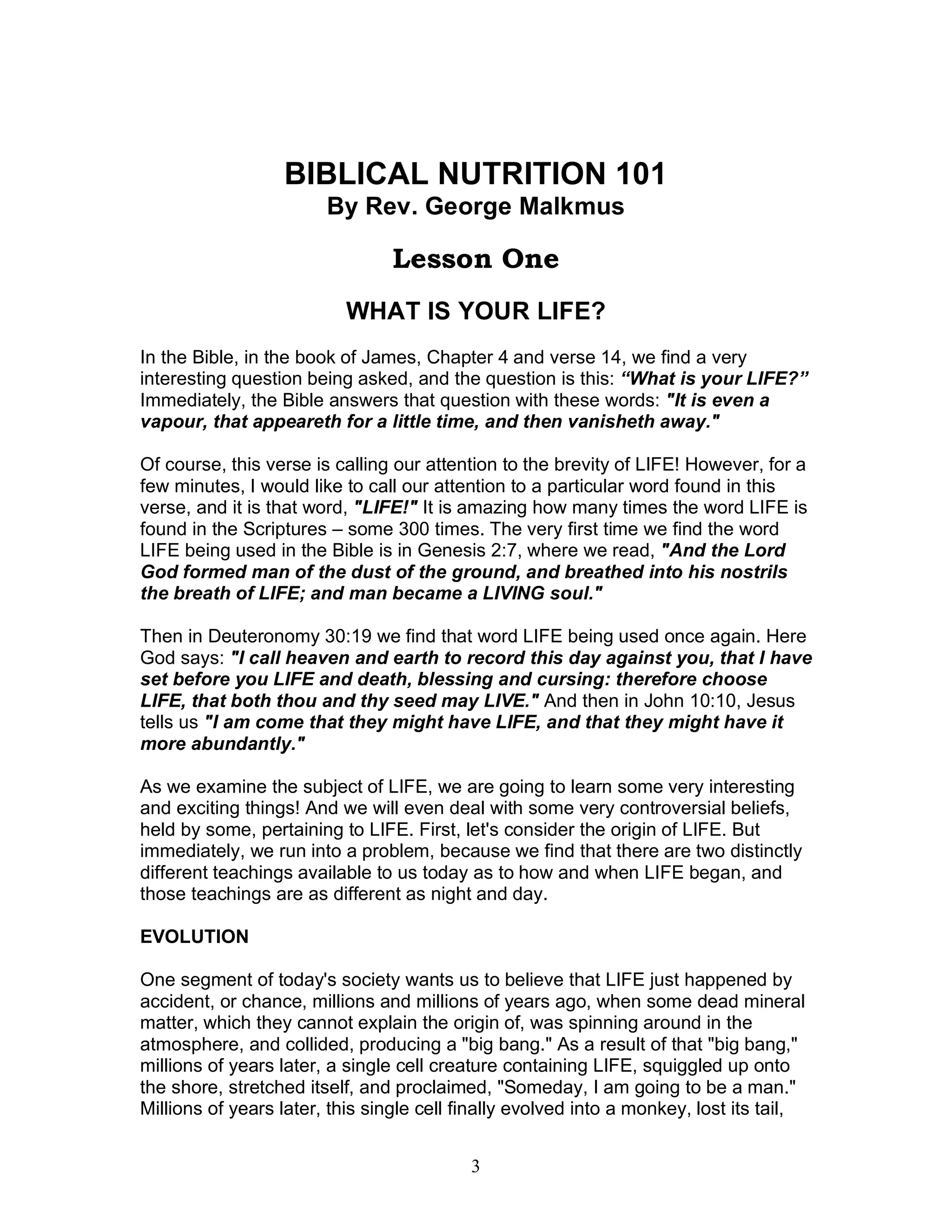 Biblical Nutrition101 | PDF