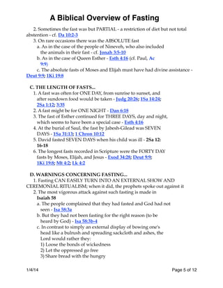Biblical overview of fasting in the bible | PDF