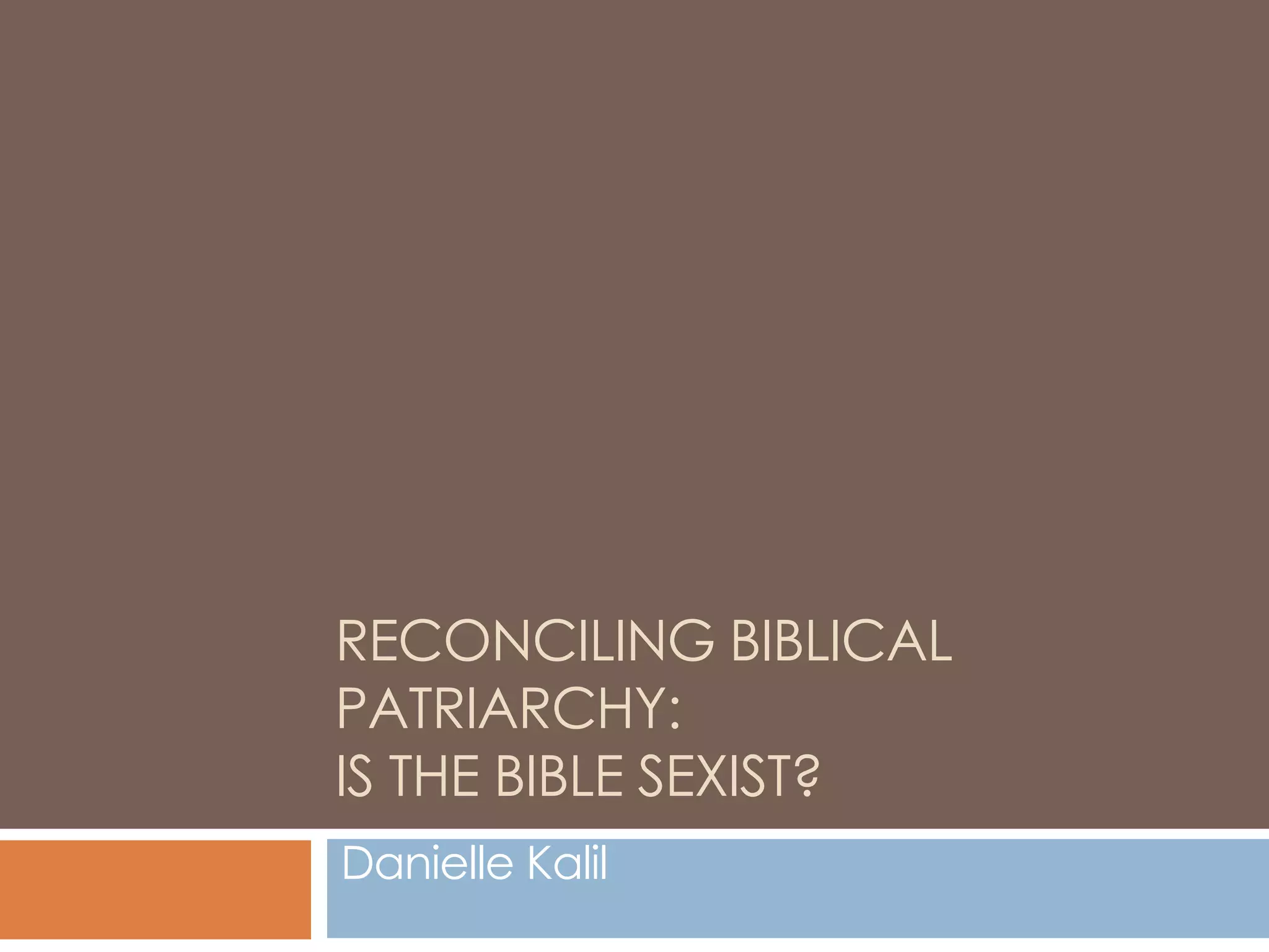 Biblical Patriarchy | PPTX
