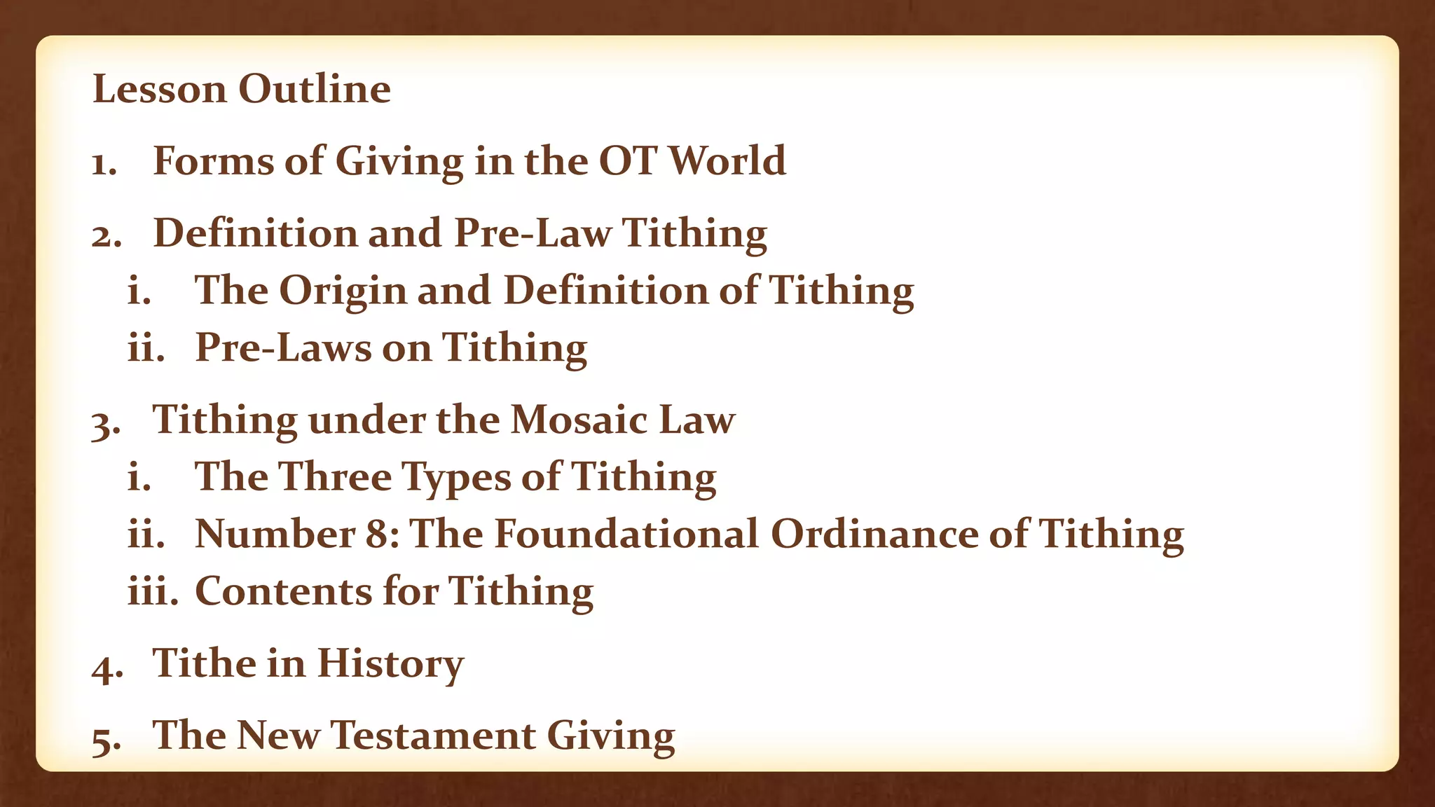 Biblical perspective on Christian Giving | PPTX