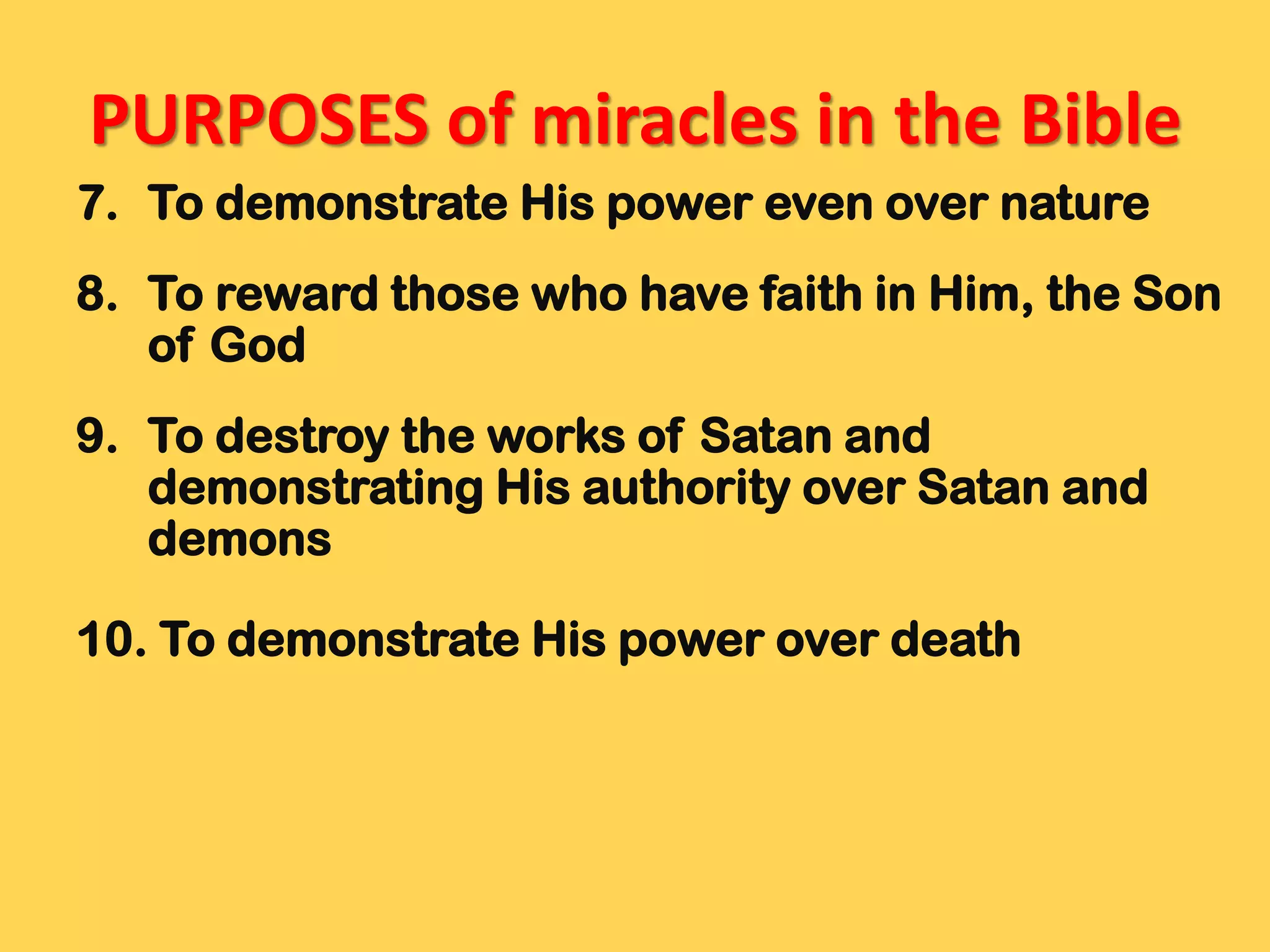 Biblical perspectives of sign wonders and miracles | PDF