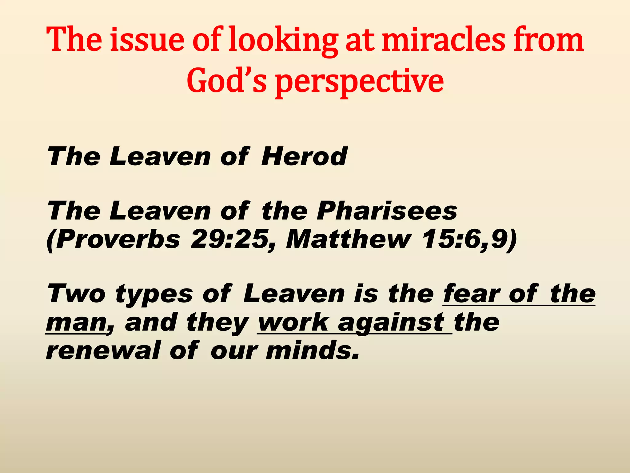 Biblical perspectives of sign wonders and miracles | PDF