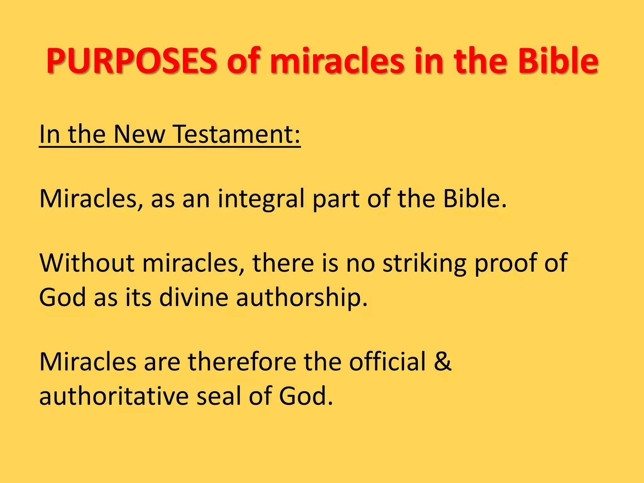 Biblical perspectives of sign wonders and miracles | PDF