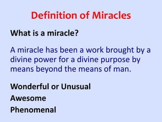 Biblical perspectives of sign wonders and miracles | PDF