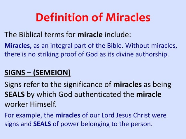 Biblical perspectives of sign wonders and miracles | PDF