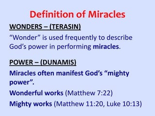 Biblical perspectives of sign wonders and miracles | PDF