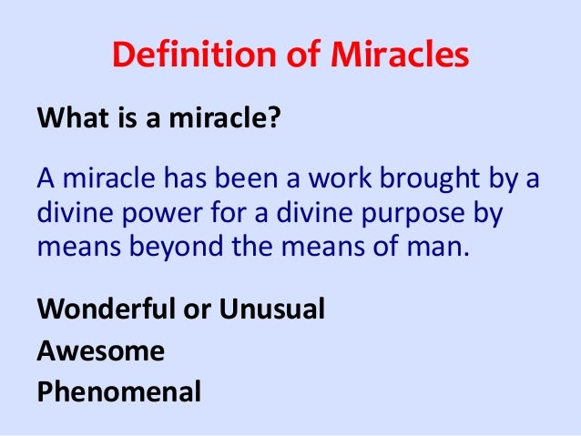 Biblical Perspectives Of Sign Wonders And Miracles