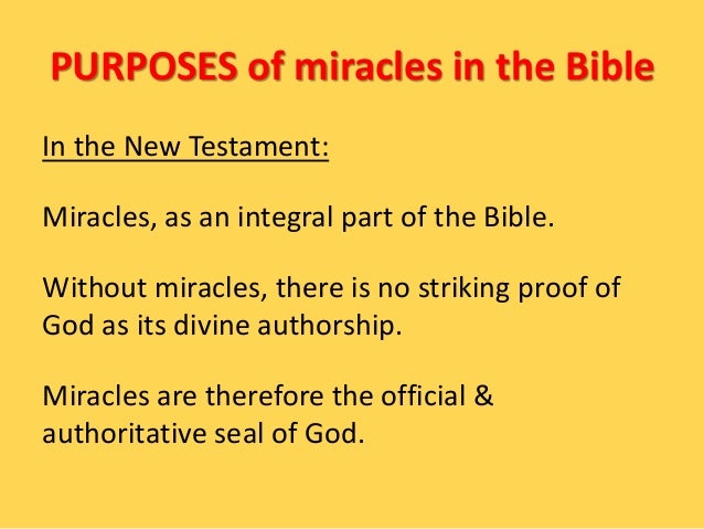 Biblical perspectives of sign wonders and miracles
