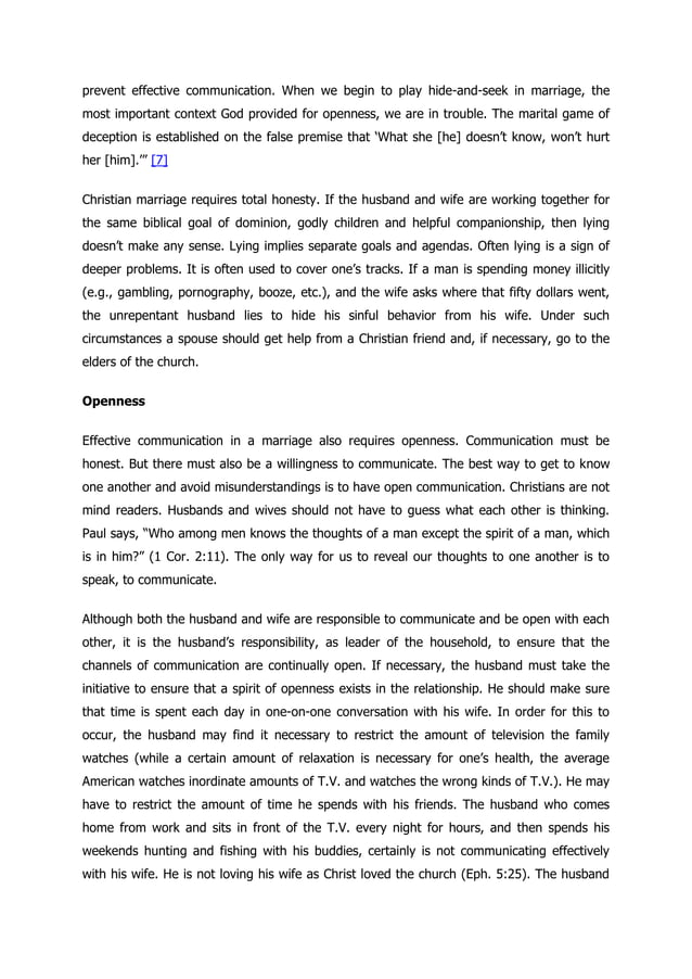 Biblical principles for solving problems in the home | PDF