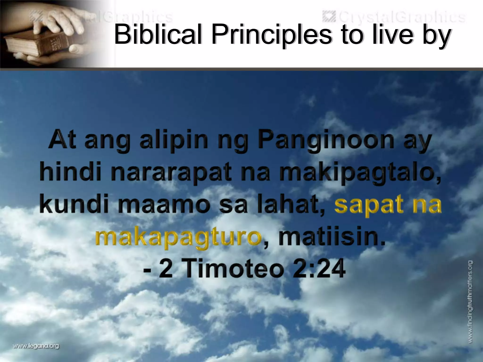 Biblical Principles to live by | PPTX