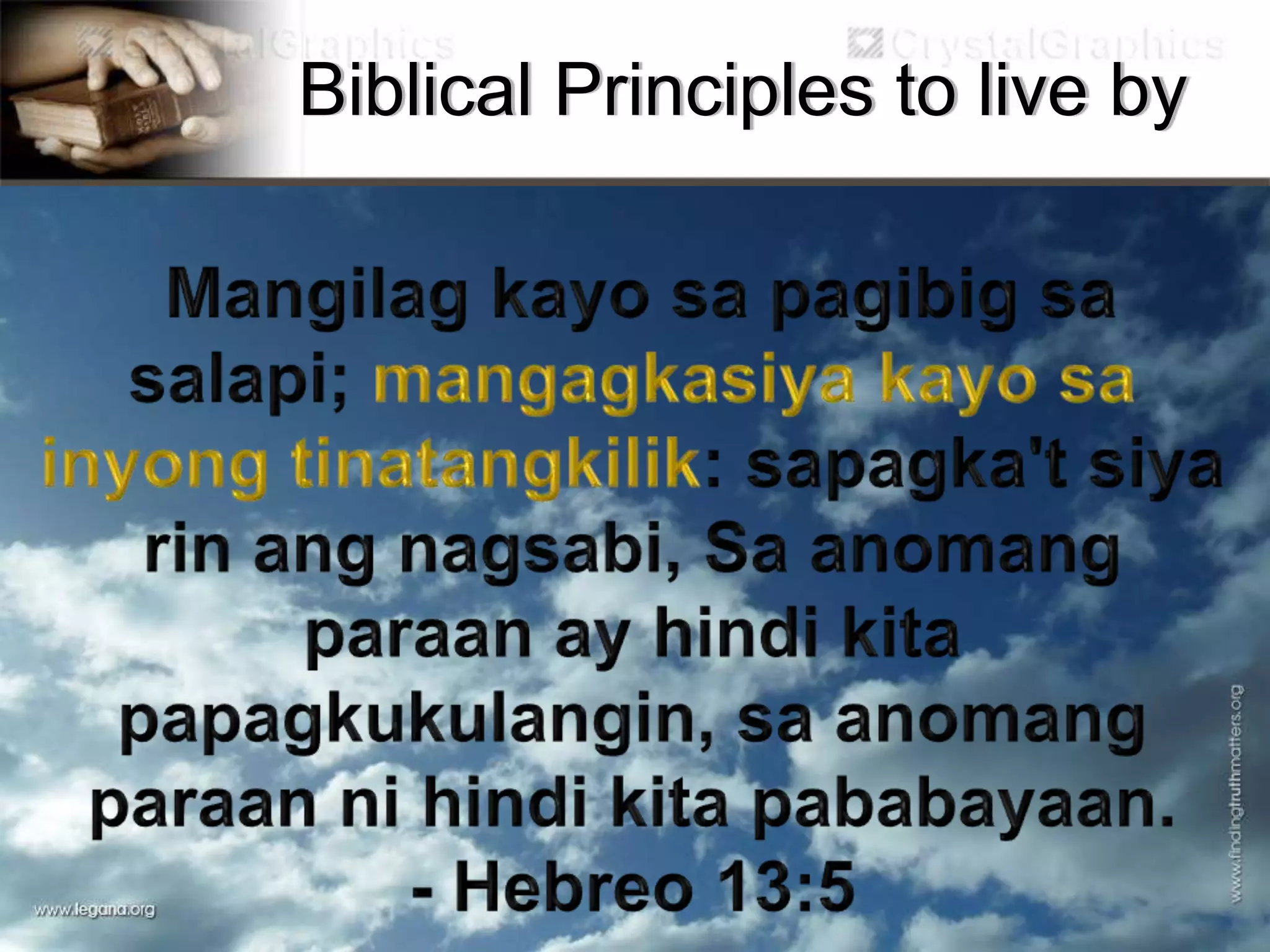 Biblical Principles to live by | PPTX