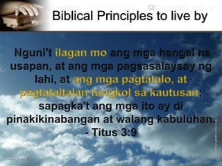 Biblical Principles to live by | PPTX