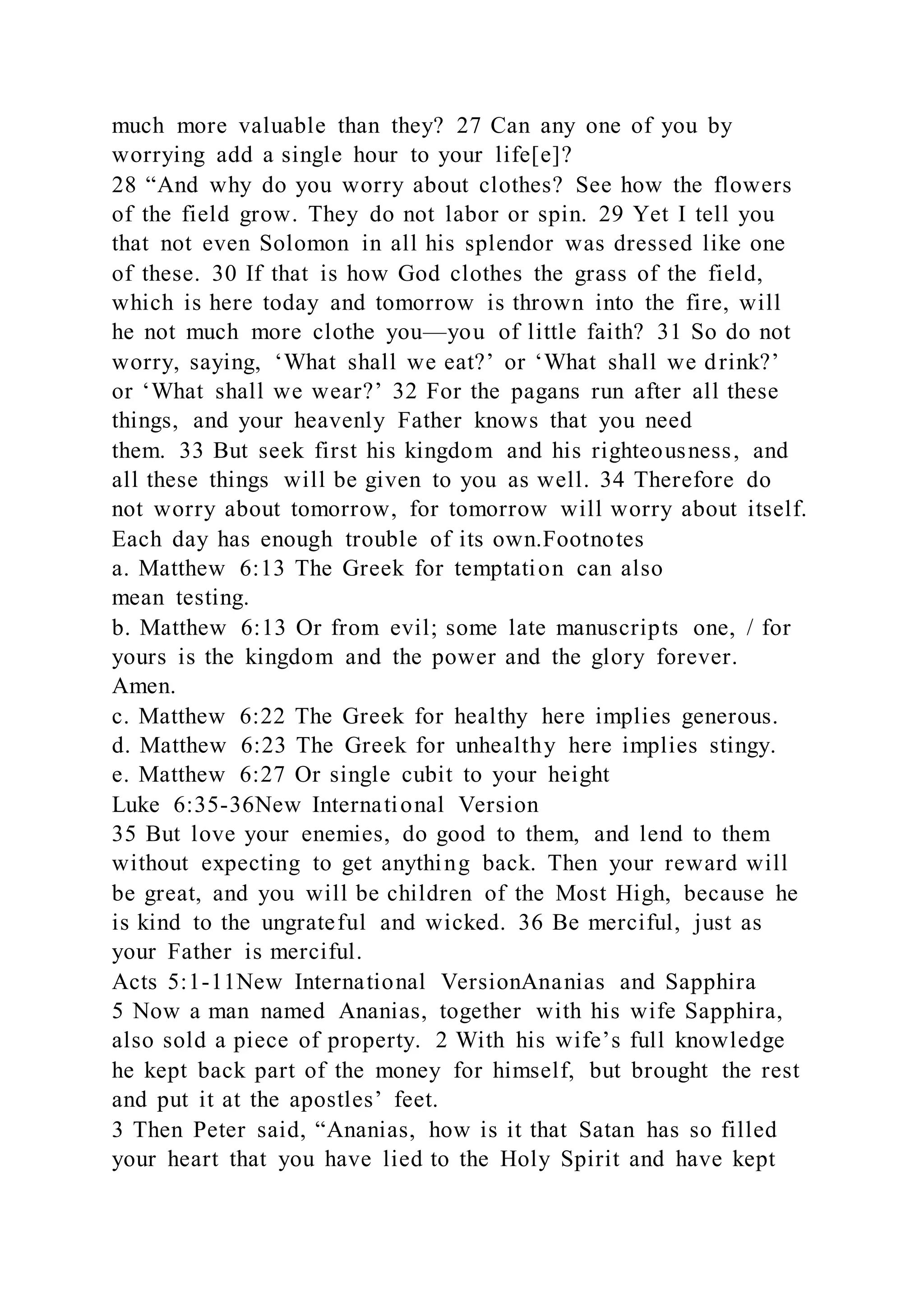 BIBLICAL SYNTHESIS After reading the assigned Bible passages, sy | DOCX