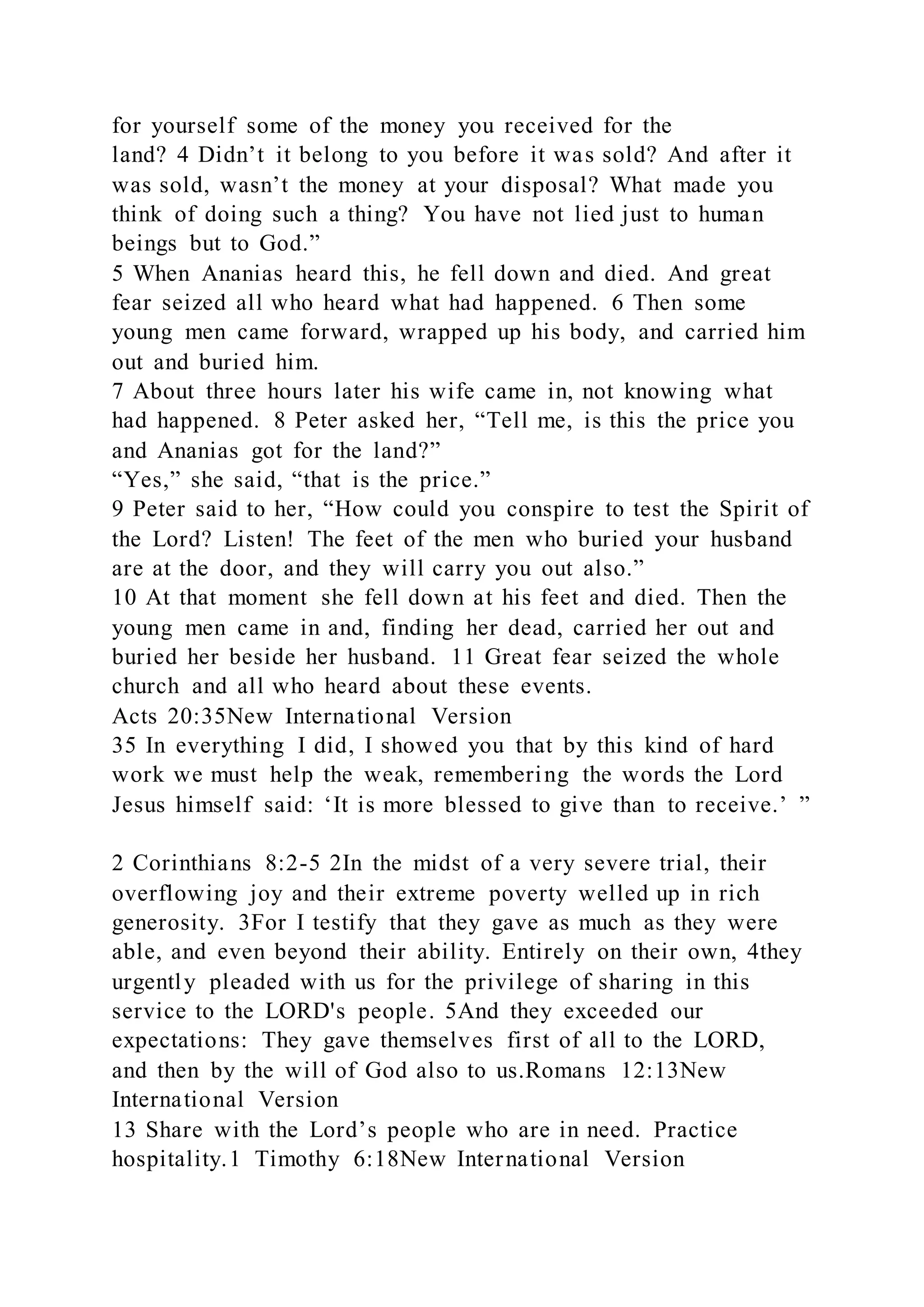 BIBLICAL SYNTHESIS After reading the assigned Bible passages, sy | DOCX