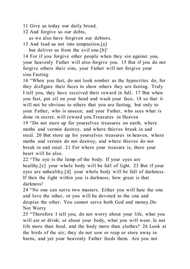 BIBLICAL SYNTHESIS After reading the assigned Bible passages, sy | PDF