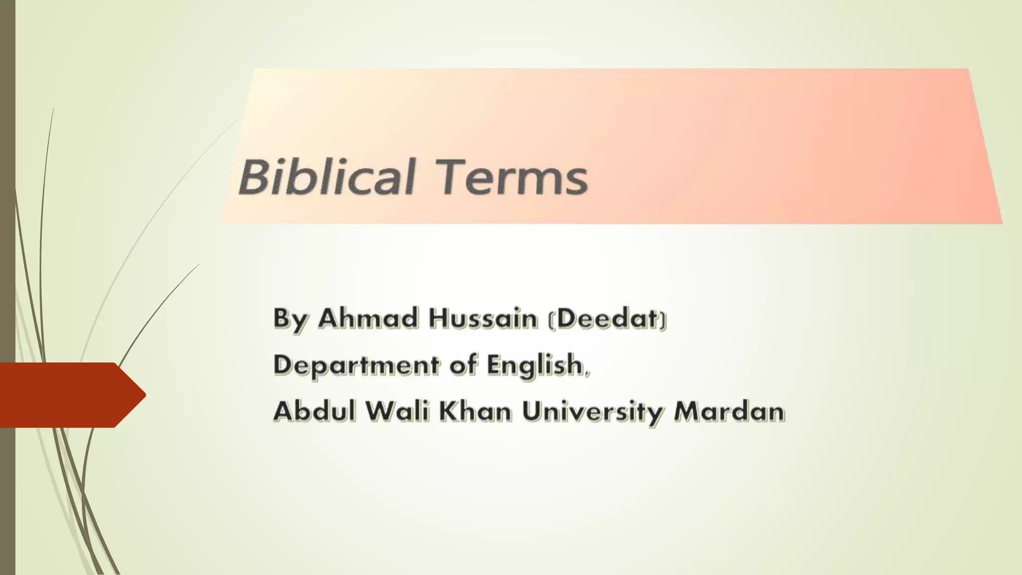 Biblical terms | PPTX
