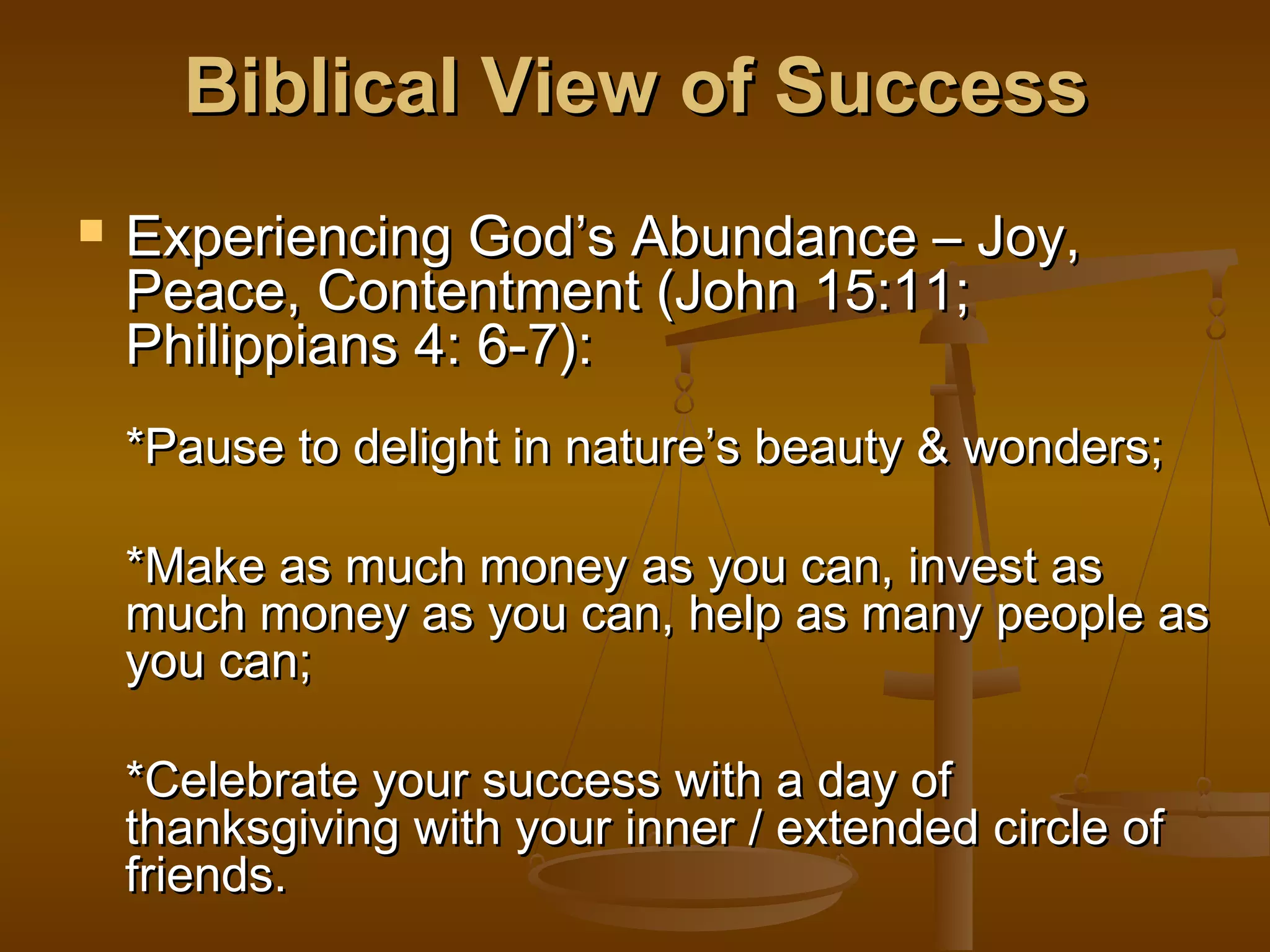 Biblical View of Success by Kwame Payne | PPT