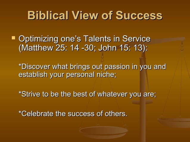 Biblical View of Success by Kwame Payne | PPT | Christianity | Religion ...