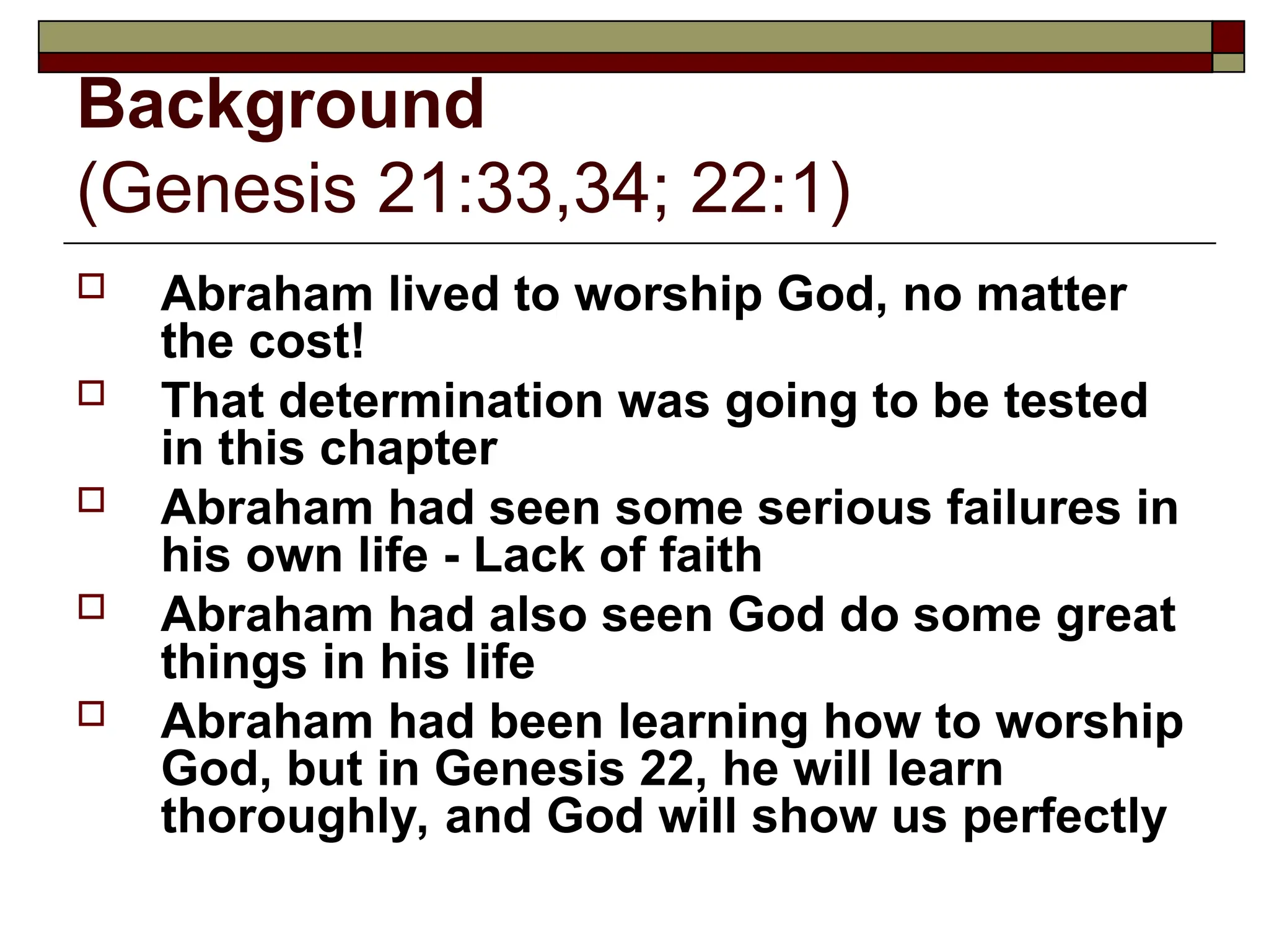 Biblical Worship - Abraham and Isaac.ppt