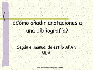 Ejemplo De Bibliografia Anotada Apa 6ta Edicion