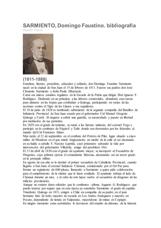 Bibliografia de sarmiento | DOCX
