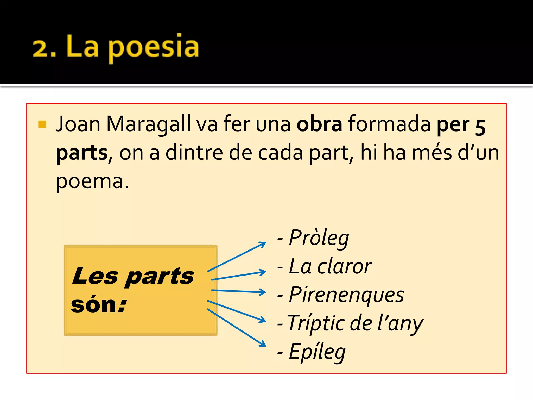Bibliografia joan maragall bona | PPTX